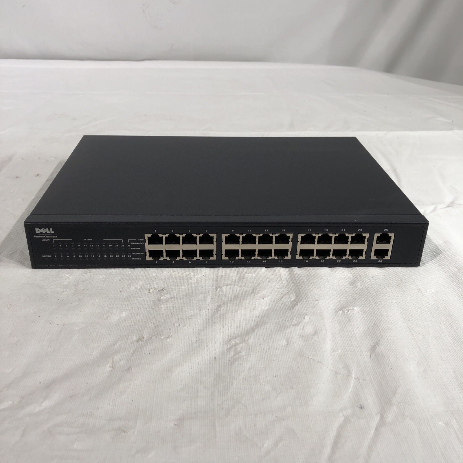 Dell PowerConnect 2324 10/100/1000 24-Port Fast Ethernet Switch + Rack ...