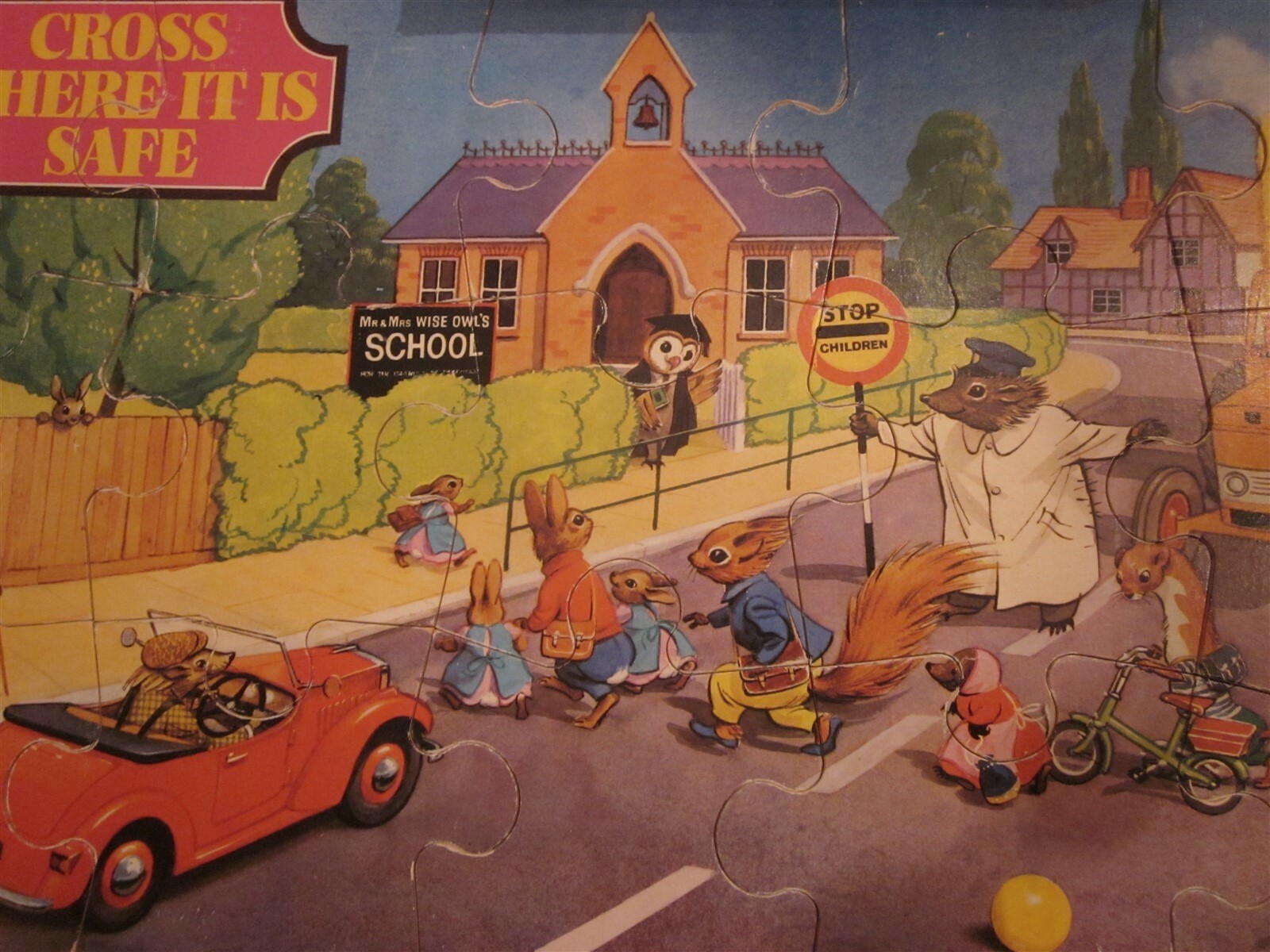 TUFTY FLUFFYTAIL Squirrel wooden floor puzzle Condor UK school crossing ...