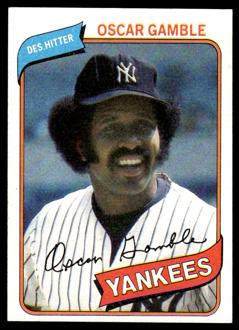 1980 Topps Oscar Gamble #698 New York Yankees Baseball Card | eBay