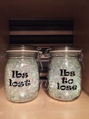 Lbs To Lose & Lbs Lost Vinyl Decal Sticker for DIY Weight Loss Jar ...