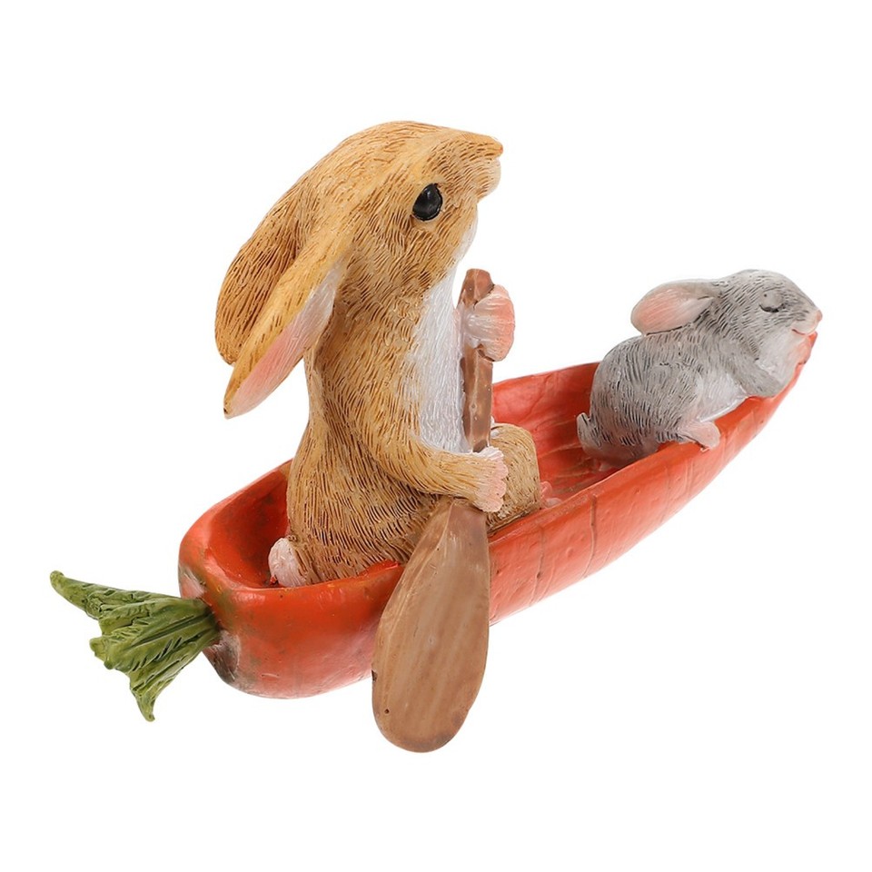 2pcs Household Rabbit Decor Decorative Bunny Statue Adorable Bunny ...