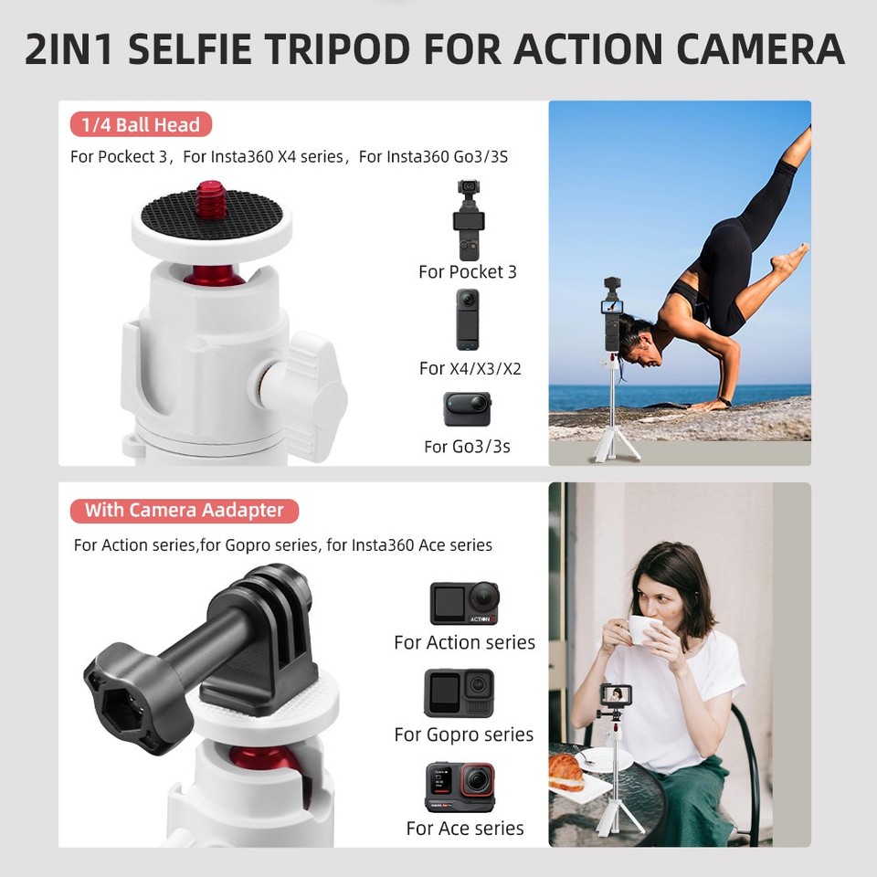 Camera Universal Extension Bracket Selfie Stick for Insta 360/DJI ...