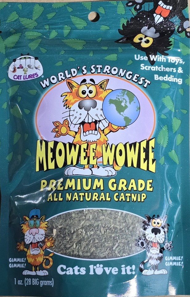 World's Strongest Meowee Wowee Organic Catnip – 3X Bigger! (1oz / 28g ...