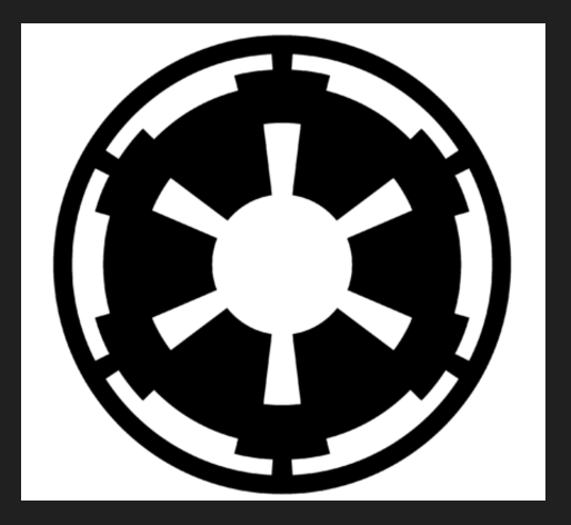 4"x4" Star Wars Galactic Empire Vinyl Car Window Bumper Sticker WHITE ...