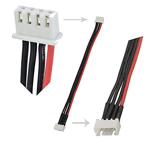 10pcs 3S 4Pins Balance Extension Cable JST-XH Male to Female Connector ...