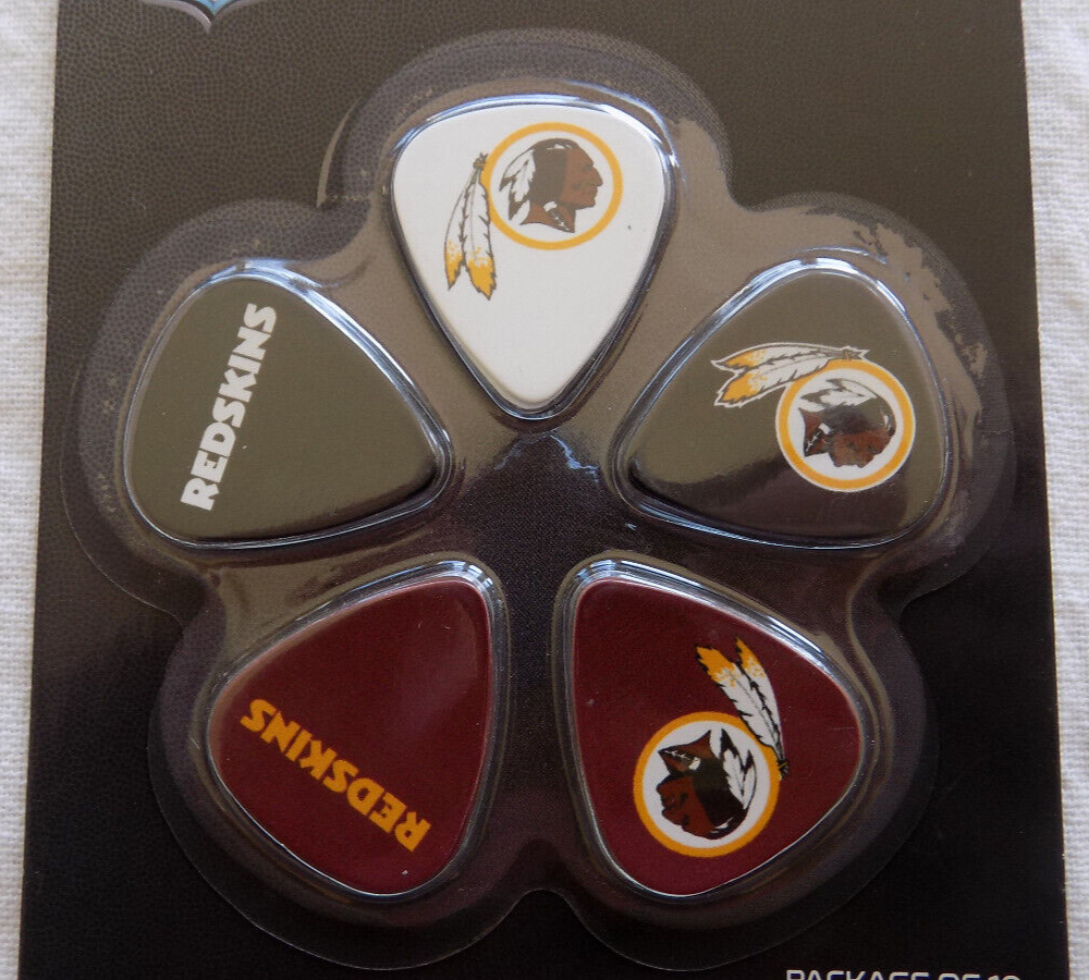 Washington Redskins Guitar Picks 5 Different Styles of 2 Each Original ...