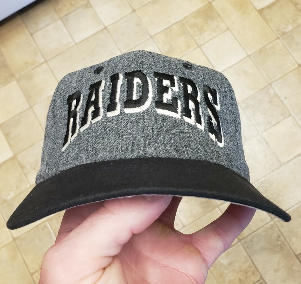 Vintage 90’s LA Raiders Arch Logo Snapback Hat Cap Drew Pearson Heather ...