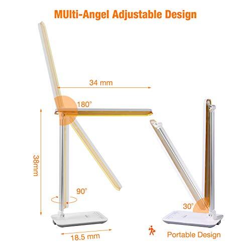 Miady LED Desk Lamp Eye-Caring Table Lamp 3 Color Modes with 4 Levels ...