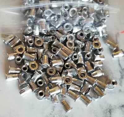 100 Pcs 6-32 Rivet Nut Aluminum knurled Nutserts Rivnut Nutsert SAE ...