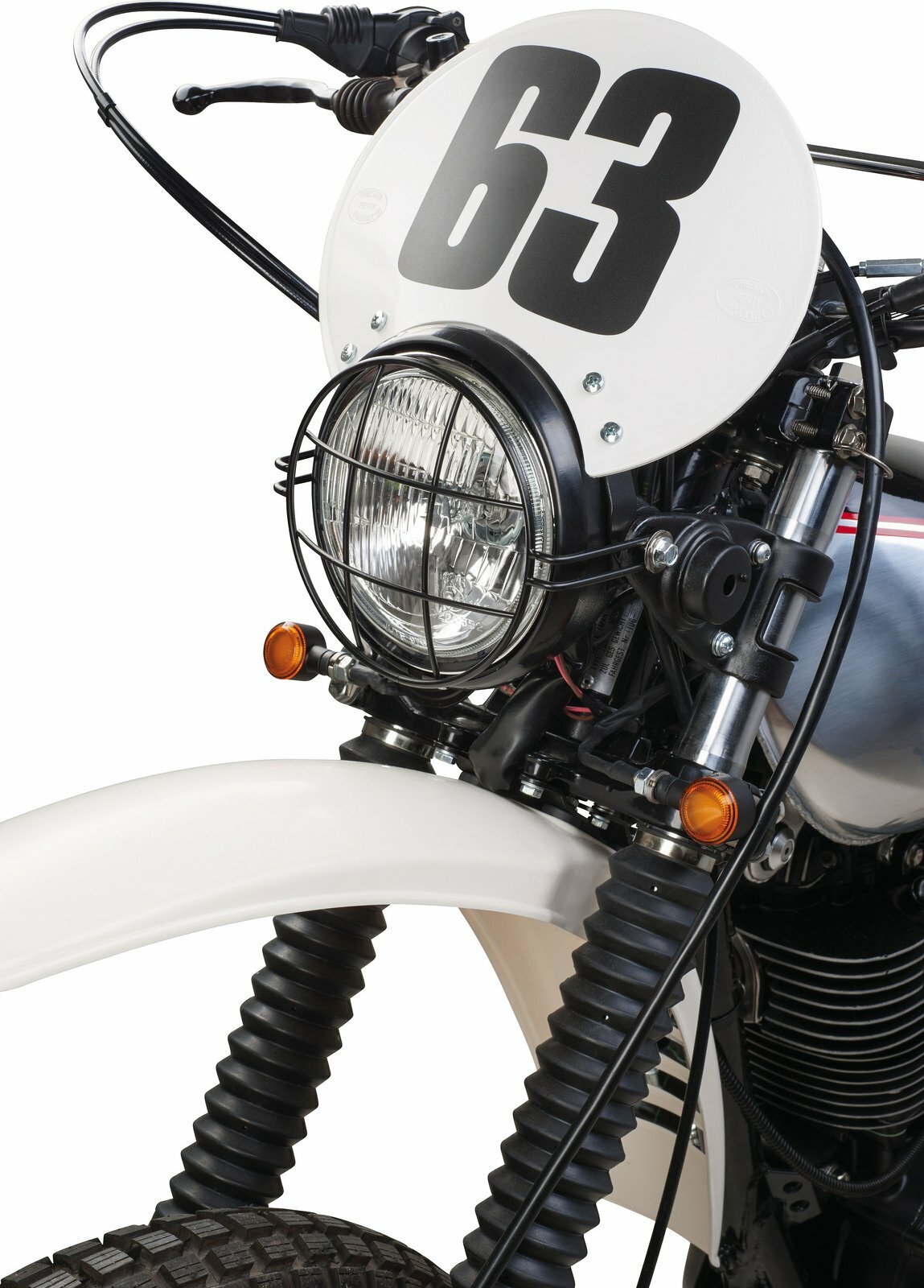 Yamaha TT Style Dakar Race Head Light Number Plate, For 1976-1979 XT500 ...