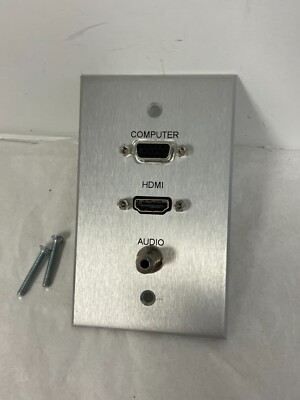 MINT C2G 41034 Single Gang HDMI, HD15 VGA, 3.5mm Wall Plate Outlet w ...