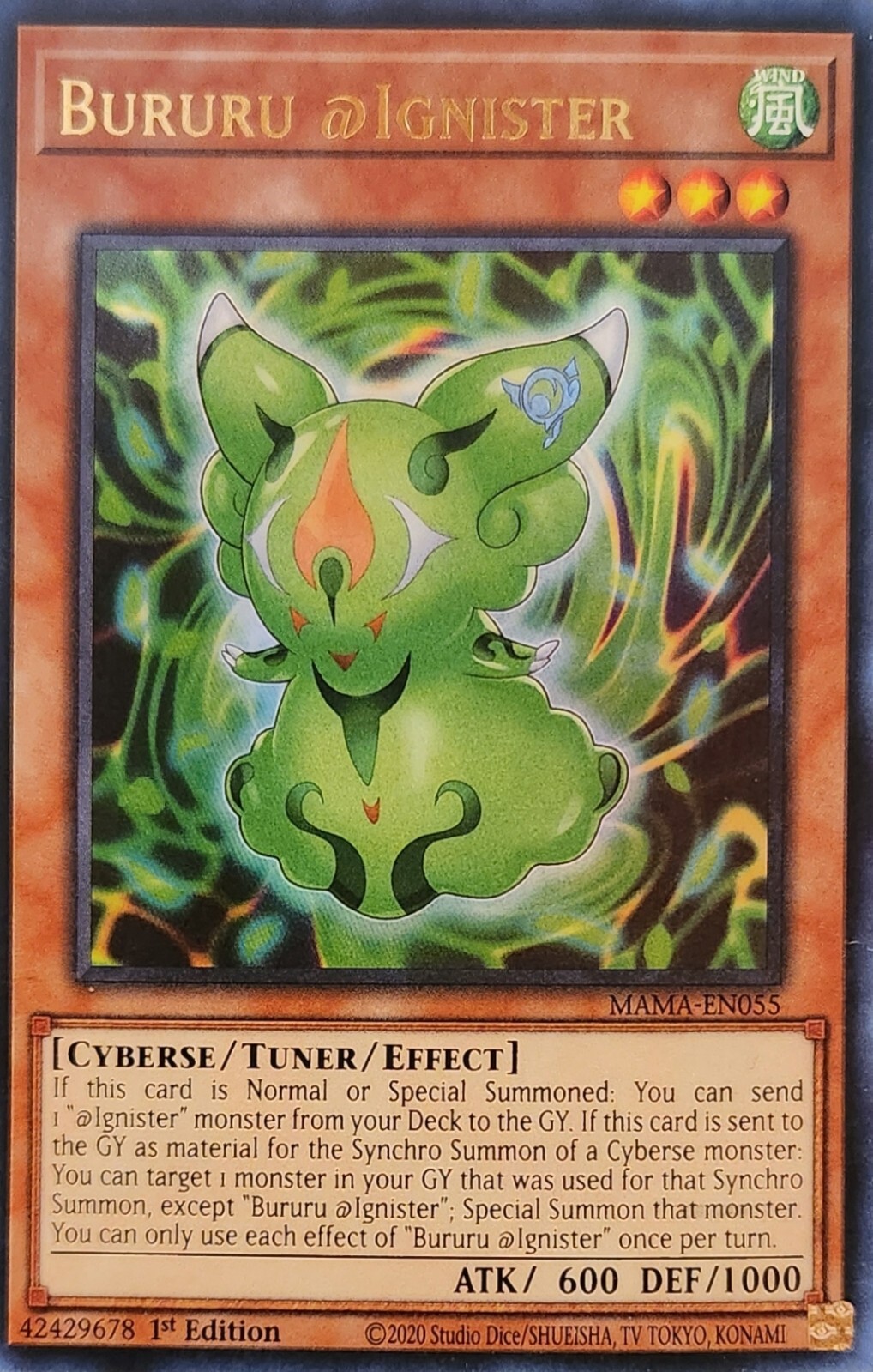 Yugioh MAMA-EN055 ⚡️Bururu @Ignister ⚡️ULTRA RARE -- 1ST EDITION NM | eBay