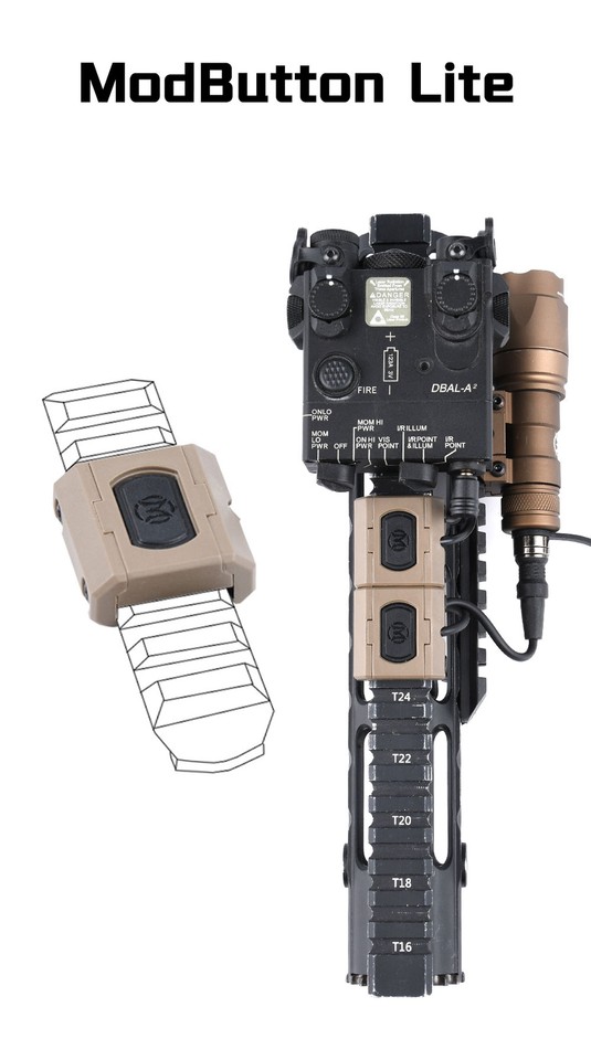 Tactical Remote Dual Pressure Switch Modbutton for M300 M600 Light DBAL PEQ CQBL | eBay