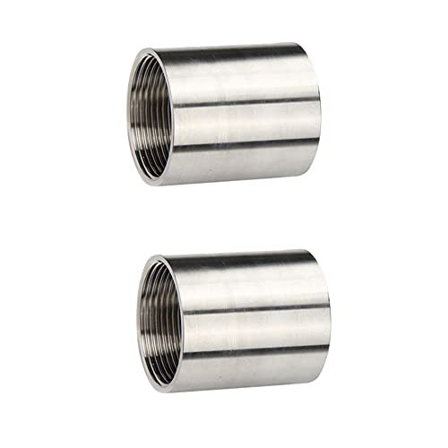 2 Stainless Steel Cast Pipe Coupling Fitting Female Coupler Adapter ...