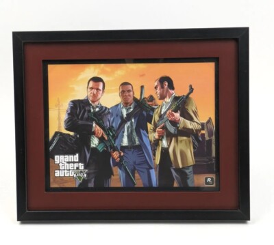 Grand Theft Auto V GTA Framed Advertising Promo Print Poster Artwork 14 ...
