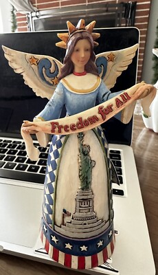 Jim Shore Statue of Liberty Angel Freedom For All God Bless Our Heroes ...