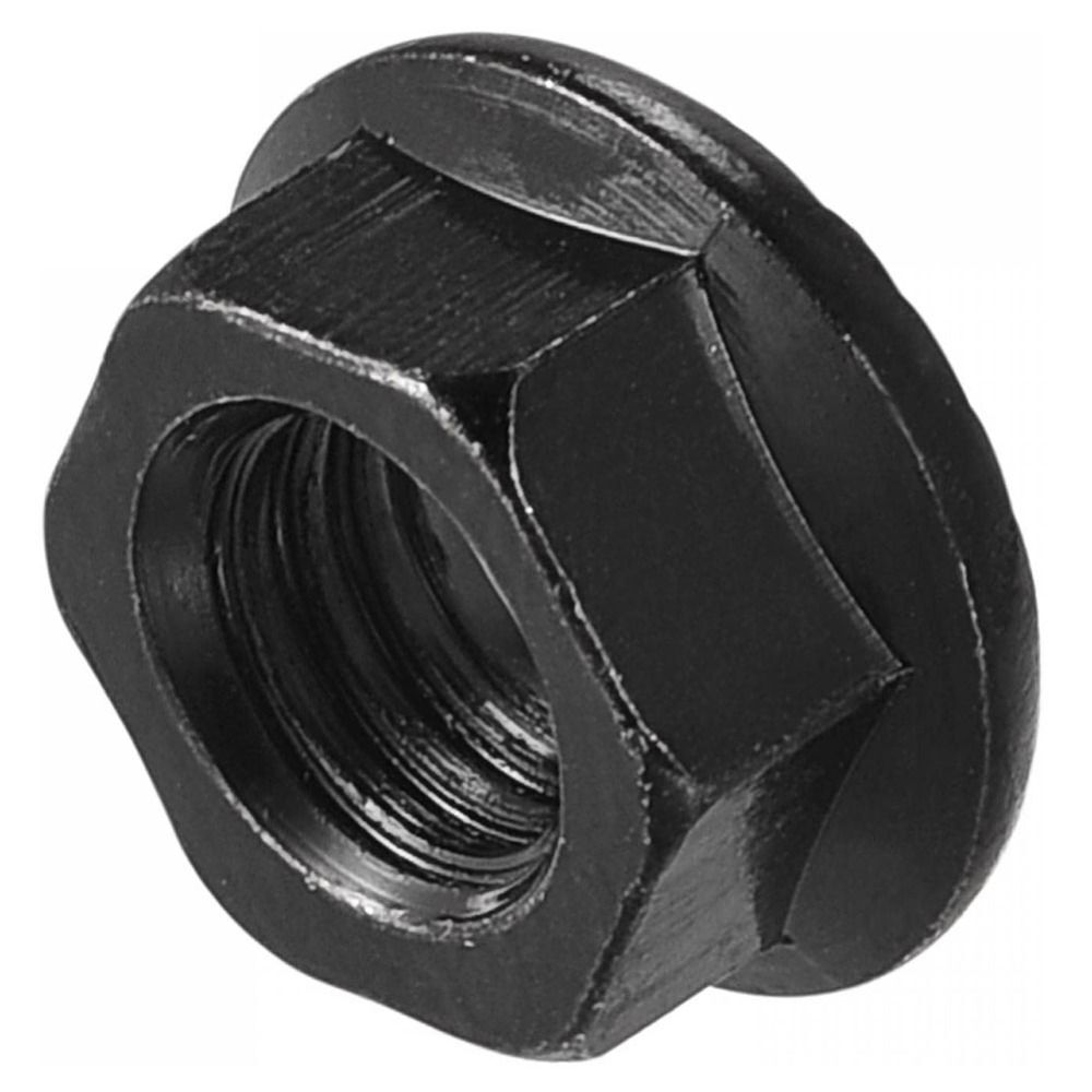 100Pcs Black Oxide Finished Hex Lock Nuts Carbon Steel Flange Hex Nuts ...