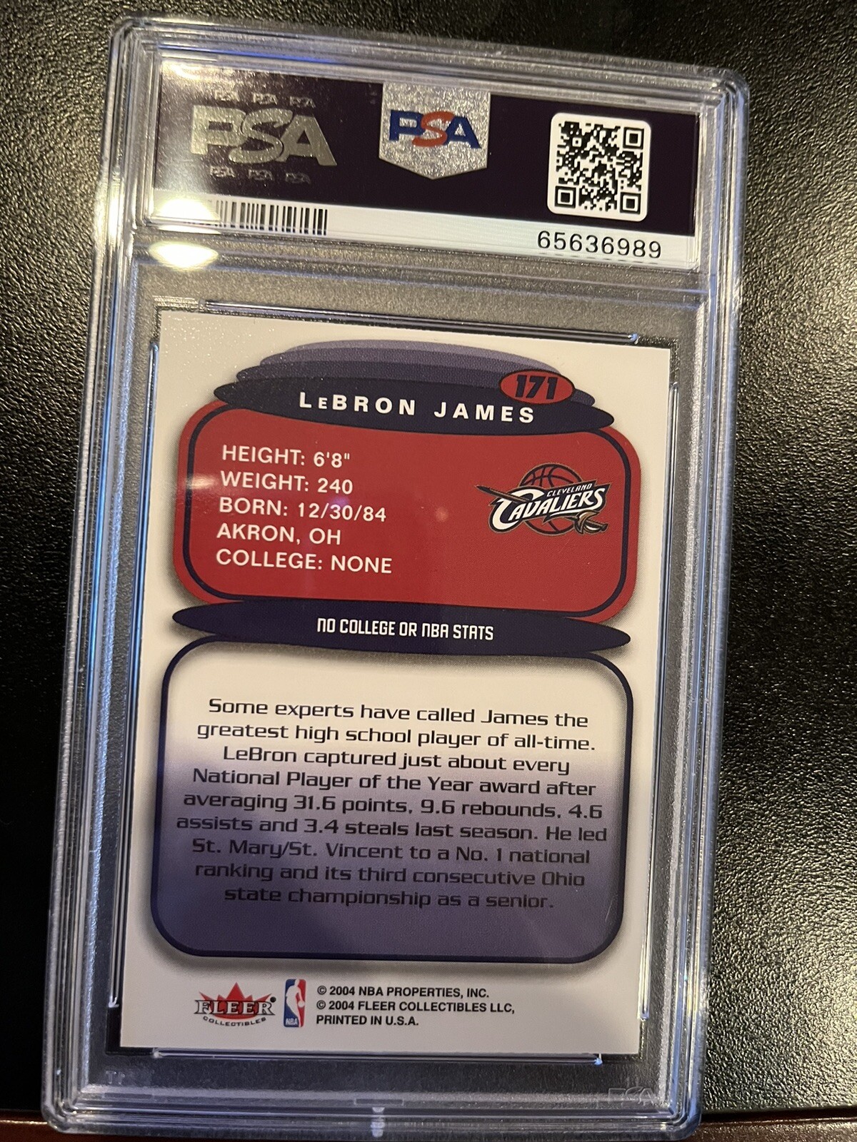 2004-05 Fleer ultra Lebron James Hummer H2 rc rookie psa 10 low pop | eBay