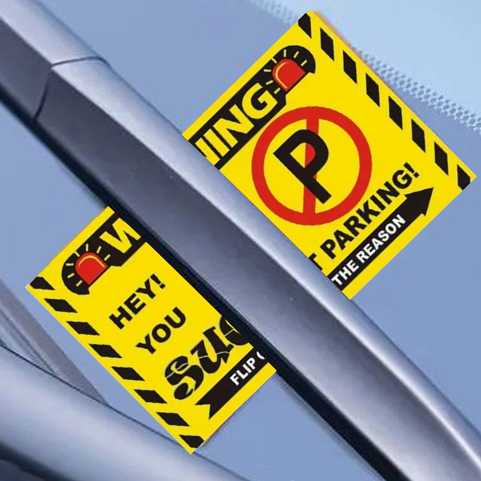 50X Bad Parking Stickers Parking Cards Fake Parking Ticket Funny You ...
