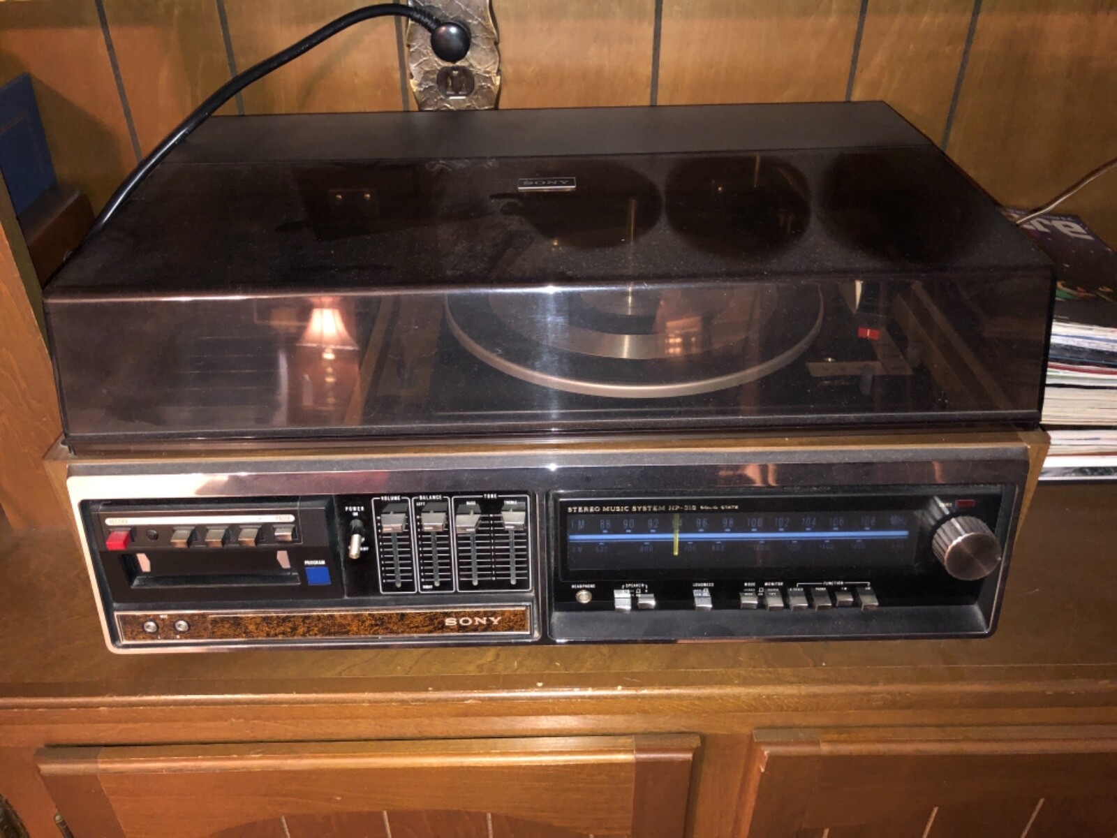 Vintage 1970's Sony HP-318 Stereo Music System Turntable 8 Track ...