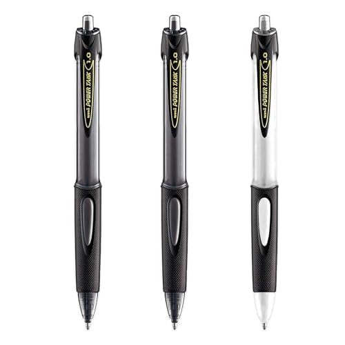 uni-ball SN-220 Power Tank Lot de 3 stylos à bille rétractables – 10 mm ...