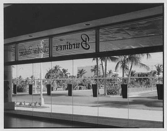 Burdines department store business Miami Beach Florida View entrance ...