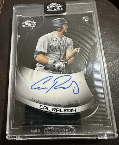 2022 Topps Chrome Black Cal Raleigh Encased On Card Rookie Auto #CBA-CR ...