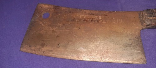 Antique Vintage Foster Bros Cleaver 1940s Solid Steel 2190 With ...
