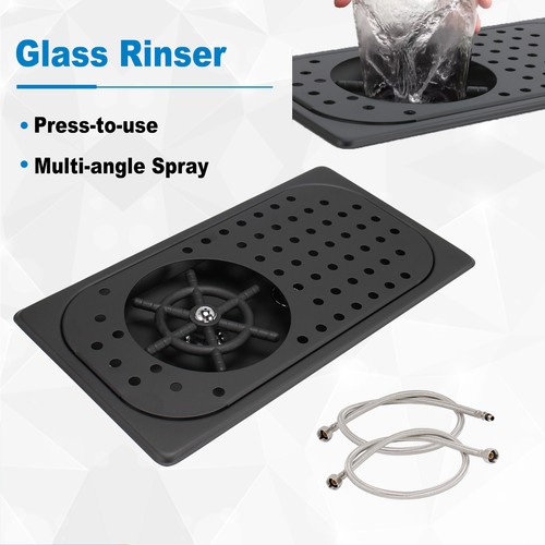 Pitcher Glass Rinser Cup Washer Build-in Counter Top Kitchen Sink w ...