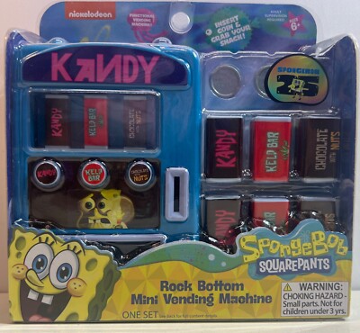 SpongeBob SquarePants Rock Bottom Mini Kandy Vending Machine Set Toy ...