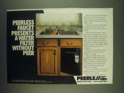 1985 Peerless In-Line Water Filter Ad - Peerless faucet presents a ...