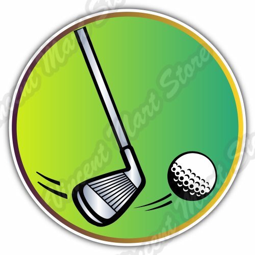 Golf Club Ball Course Car Bumper Window Vinyl Sticker Decal 4.6"X4.6 ...