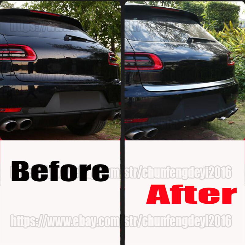 Fit For Porsche Macan 2015-21 STAINLESS REAR TRUNK TAIL GATE DOOR LID ...