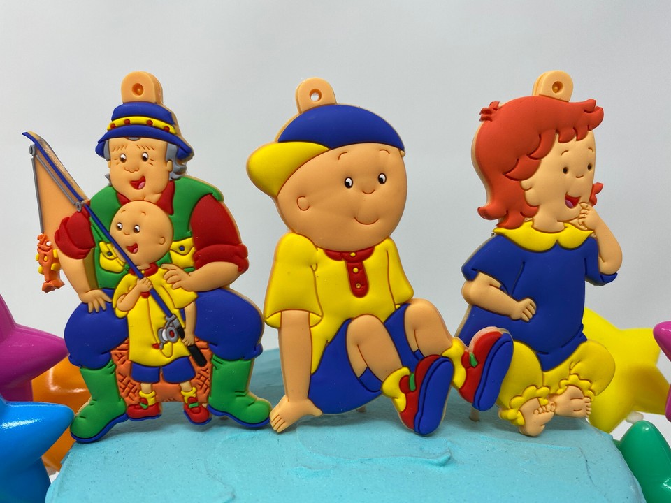 Caillou Birthday Cake Topper Set BRAND NEW with Grandpa, Rosie, and ...