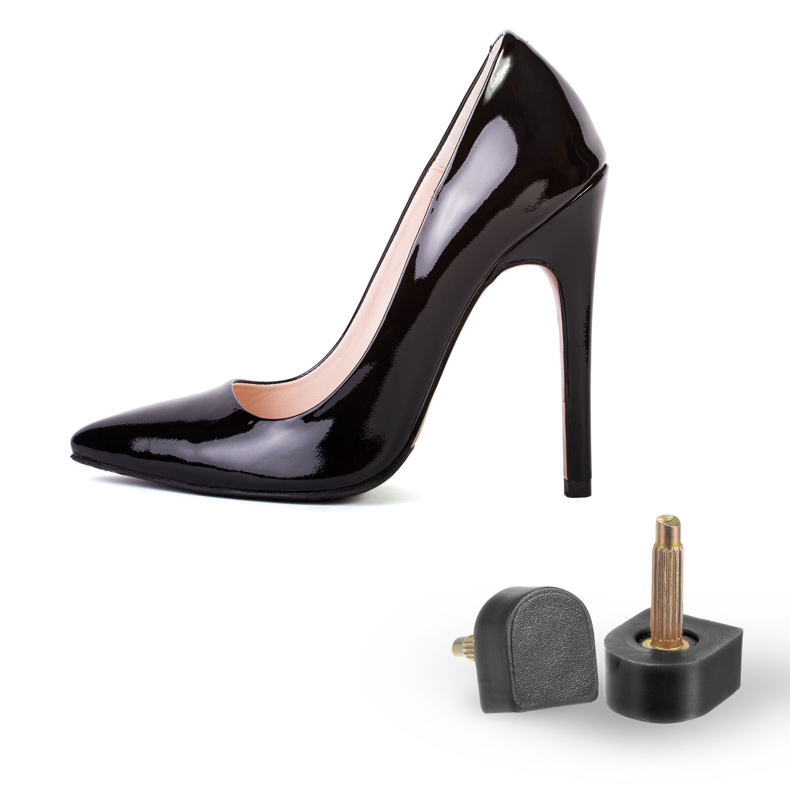 6 Pairs TPU High Heel Tips 2.4mm Pin, 11x10mm U-Shape Shoe Repair Caps ...