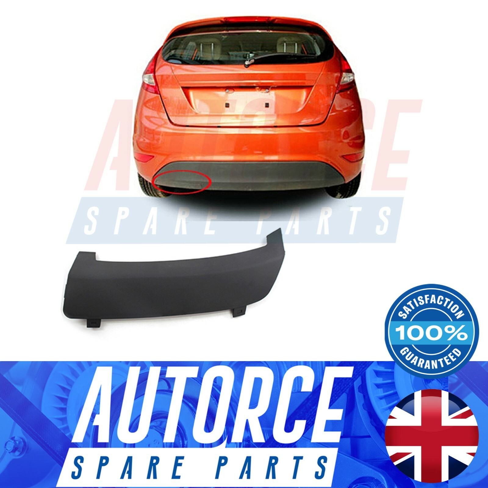 Rear Bumper Tow Towing Hook Cover Cap Fits Ford Fiesta Mk7 (2008-2018 ...