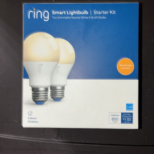 Ring Smart LED Light Bulb Starter Kit With Bridge A19 60W Equivalent | eBay