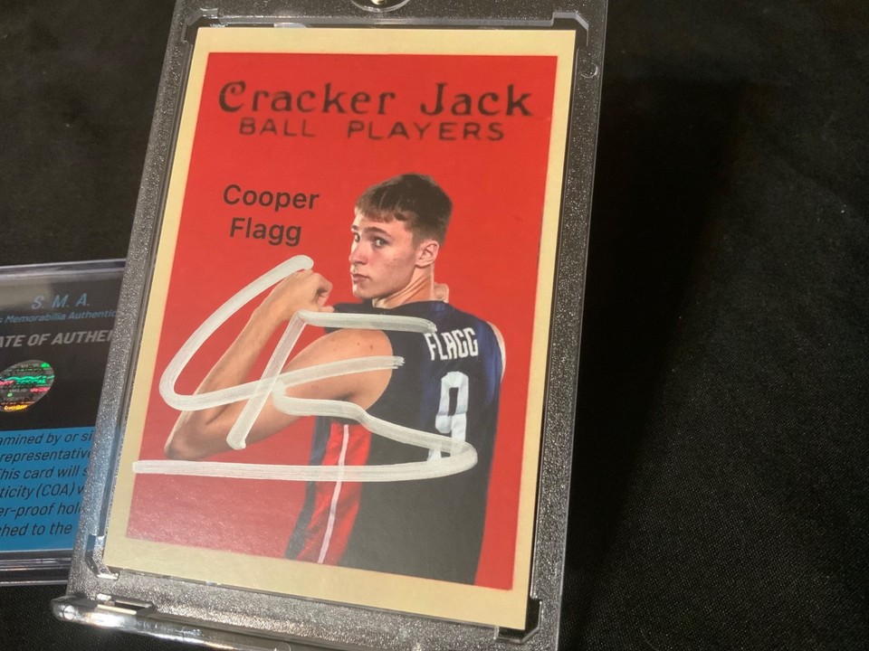 Cooper Flagg Autographed Basketball Card -Signed Cracker Jack AUTHENTIC ...