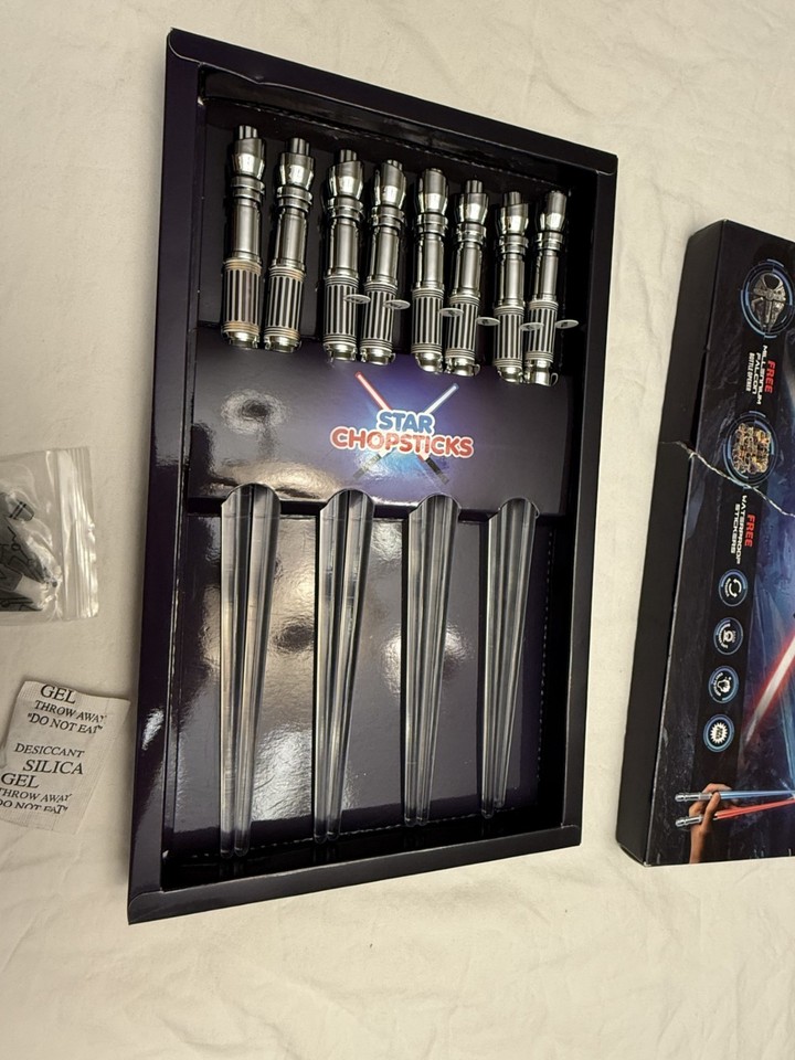 Star Wars Lightsaber Chopsticks with A Millennium Falcon Bottle Opener ...