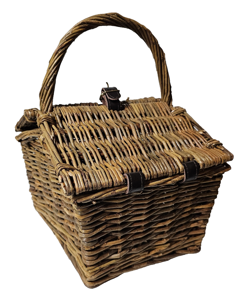 Vintage Mini Huntsman Wicker Hamper Basket Storage Display Prop | eBay UK