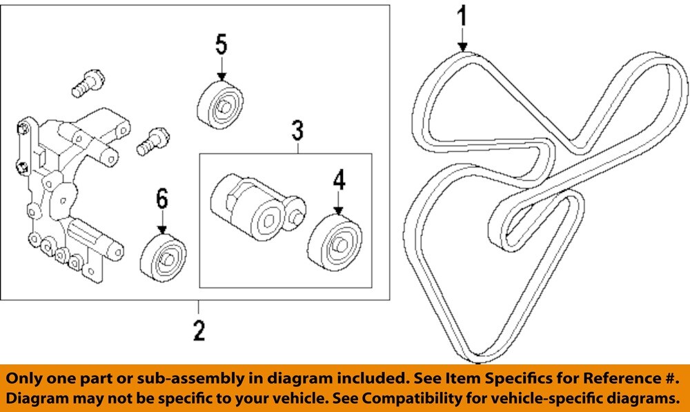 KIA OEM 14-15 Sportage-Serpentine Fan Belt Tensioner 252812G000 | eBay
