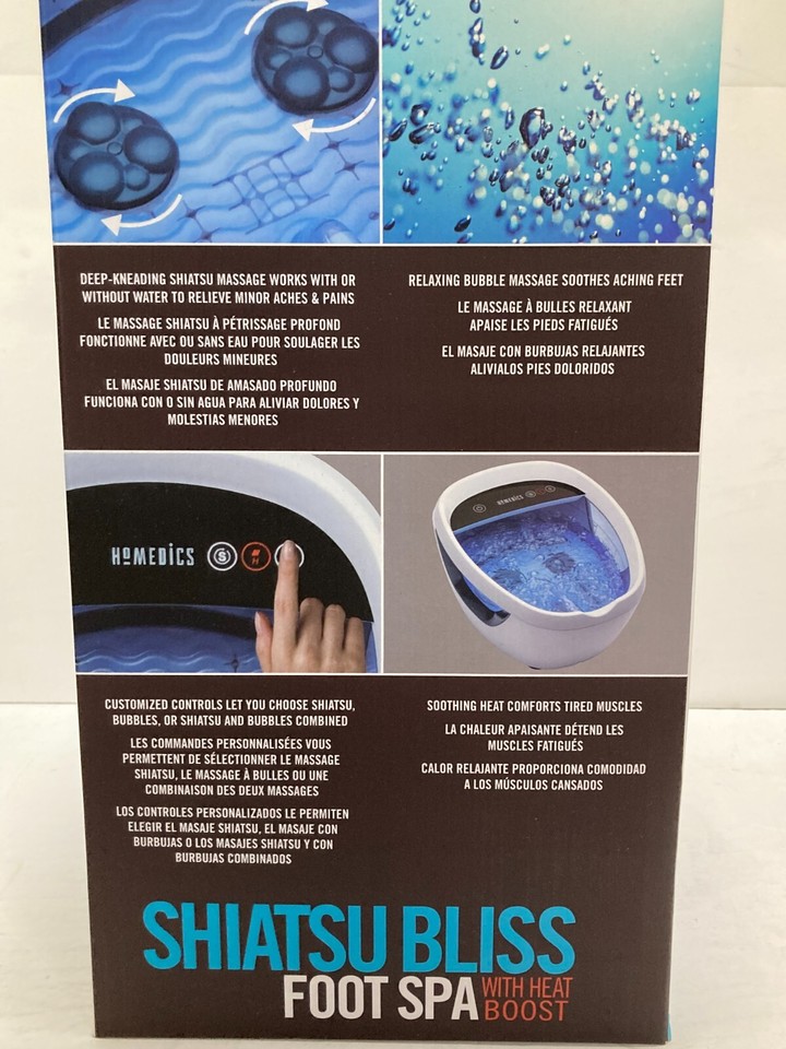 HoMedics Foot Spa Shiatsu Bliss Footbath, Heat Boost Massager, Deep ...