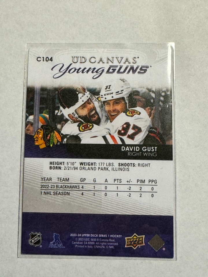 2023-24 Upper Deck UD Canvas #C104 David Gust YG | eBay