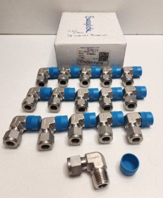 LOT OF 16 NEW OLD STOCK! SWAGELOK 3/8" TUBE X 3/8" MNPT ELBOW SS-600-2 ...
