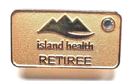 Island Health Retiree Pin with a stone diamond? | eBay