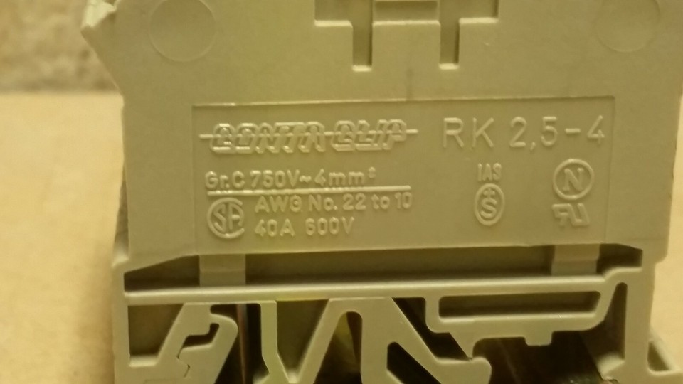 * LOT of 7 * Contra Clip Terminal Blocks RK 2.5 - 4 40A 600V 22-10 AWG ...