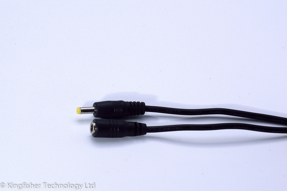 4.0mm x 1.7mm DC Barrel Jack Male to Female 5m Black Extension Power ...