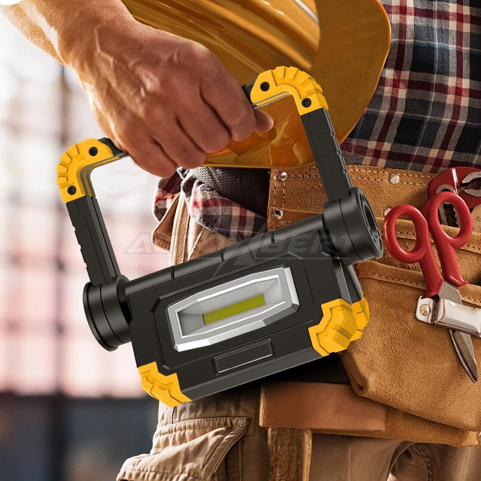 LED Work Light Rechargeable 2000LM Portable Folding Magnetic COB LED ...