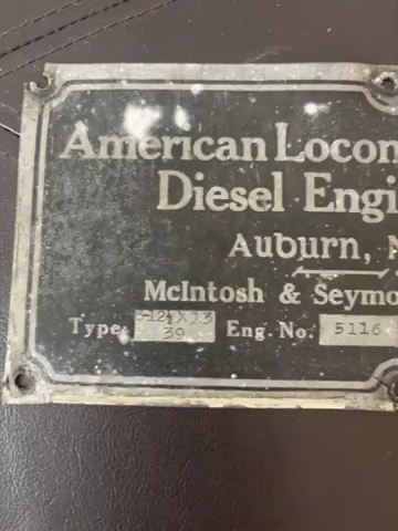 AMERICAN LOCOMOTIVE Co Diesel Engine Auburn NY USA Old Builder Name ...