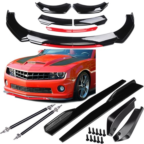 For Chevrolet Camaro Front Rear Bumper Lip Spoiler+Splitter Body Kit ...